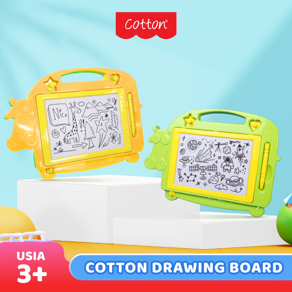 Jual COTTON DRAWING BOARD Mainan Anak Papan Gambar Magnet Anak Belajar ...