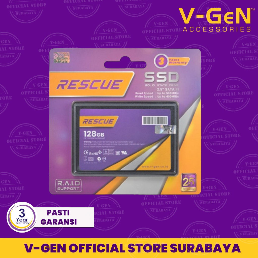 Jual SSD V-GeN Rescue 128GB SATA 3 Solid State Drive 2.5" Inch VGEN ...
