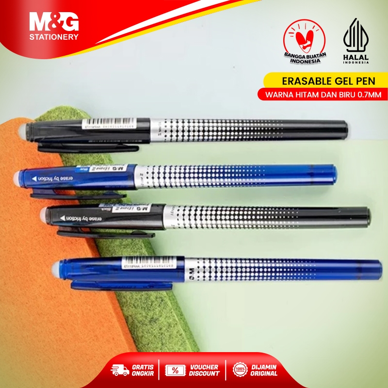 Jual M&G Pulpen Gel Bisa Dihapus Premium Gel Pen Erasable 0.7 mm Hitam ...