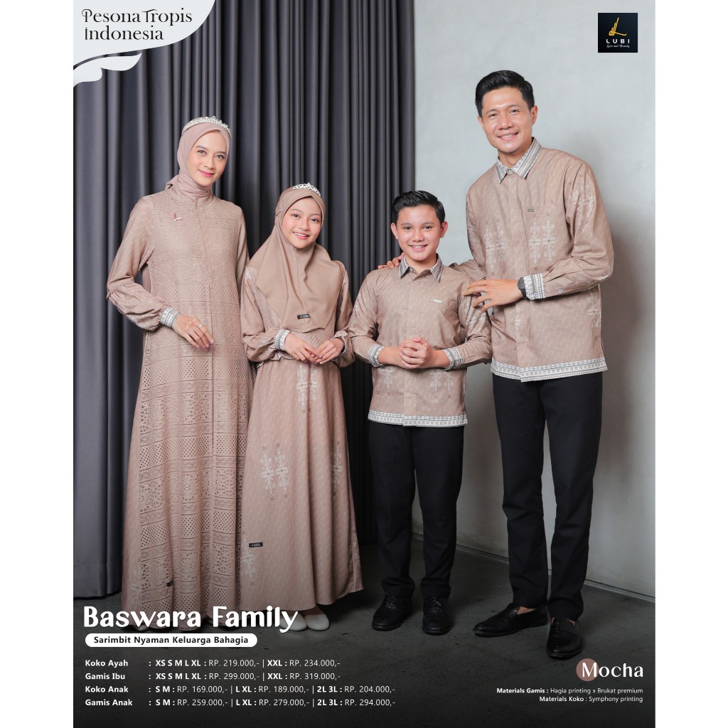 Jual Sarimbit Keluarga 2025 Premium Sarimbit Lubi 2025 BASWARA FAMILY ...