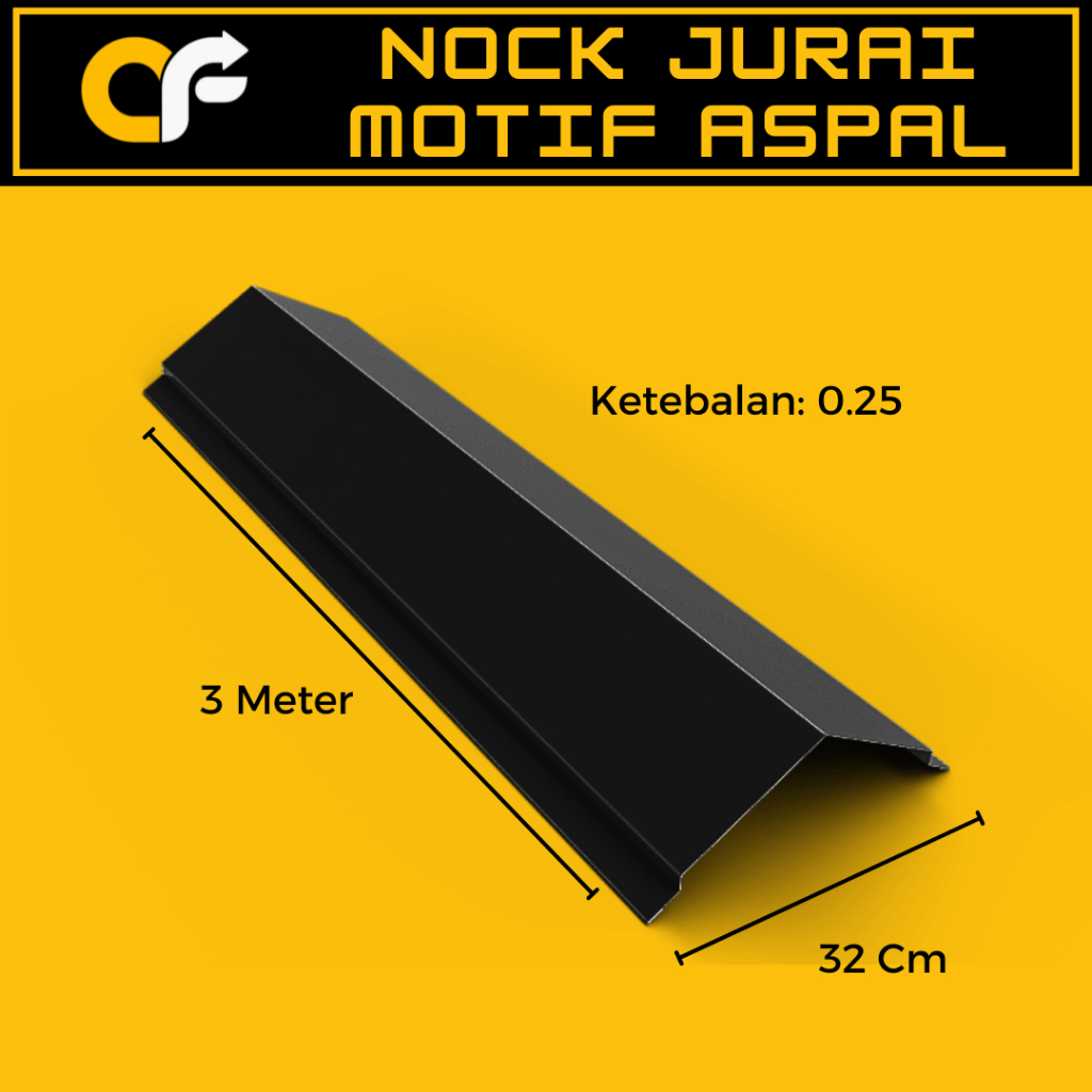 Jual Nok Jurai Aspal Pasir - Atap Ferdam Nock Spandek 3 Meter Ketebalan 0.25 Wuwungan Metal ...