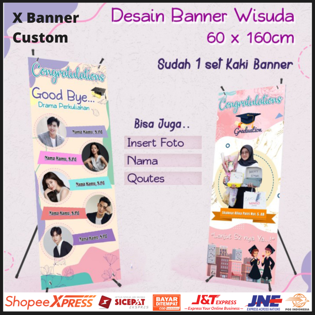 Jual Banner Wisuda Custom / Banner Sempro / Banner Semhas / X Banner ...