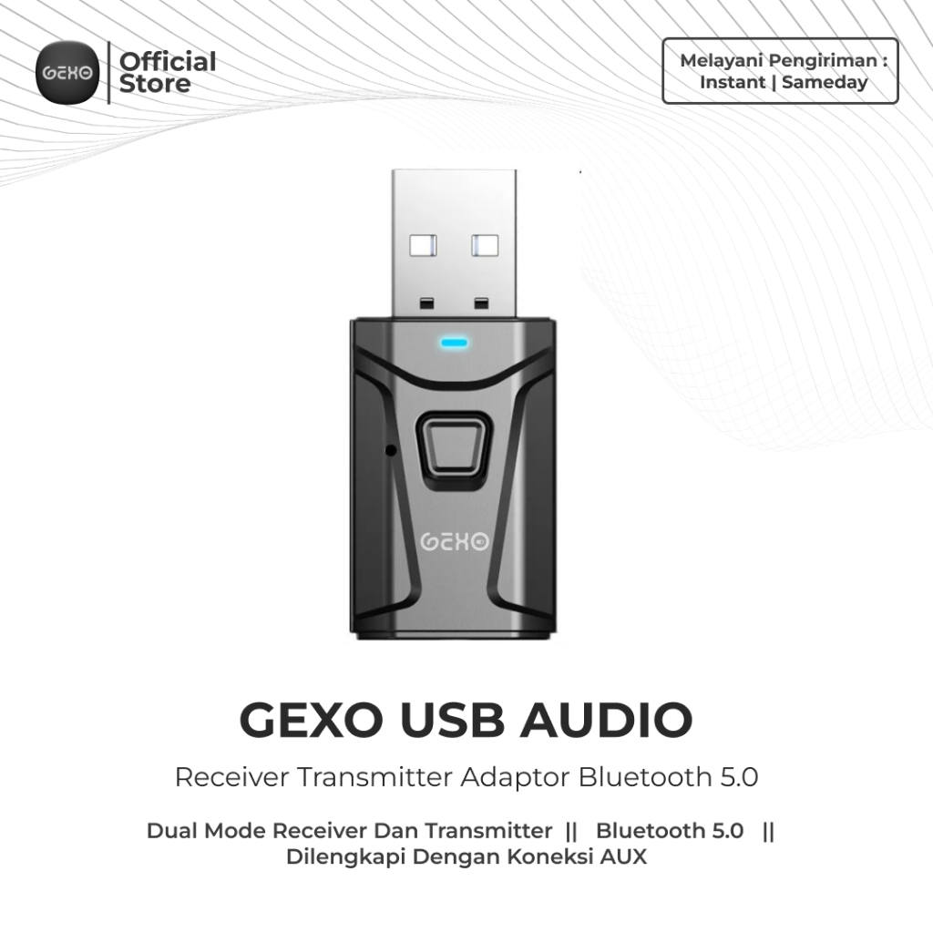 Jual Gexo USB Audio Bluetooth 5.0 Receiver Transmitter Adaptor | Shopee ...