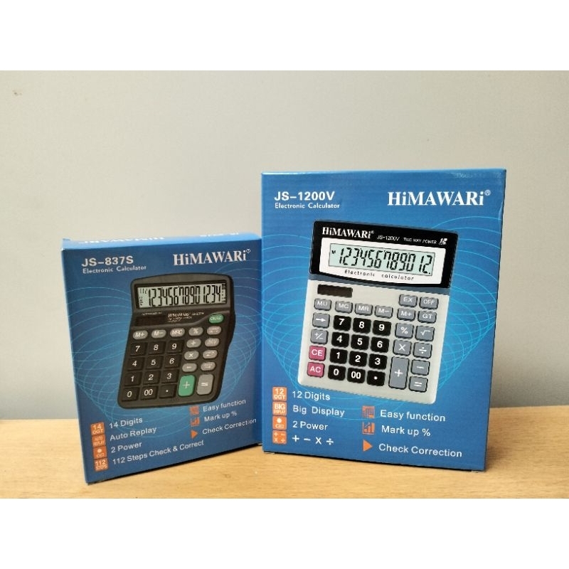 Jual KALKULATOR MERK HiMAWARI, HiMAWARI JS-837S Kecil (Kalkulator 14 ...