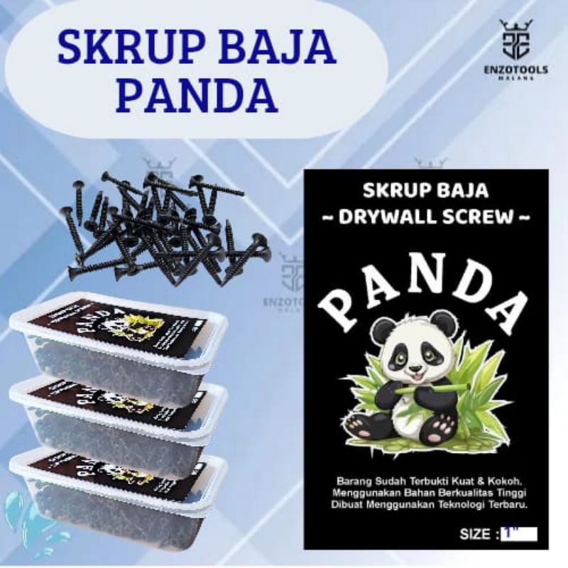 Jual ( 750 Gram )SKRUP Baja Sekrup Gypsum PANDA 3/4" 1" 1¼" 1½" 2" 3 ...