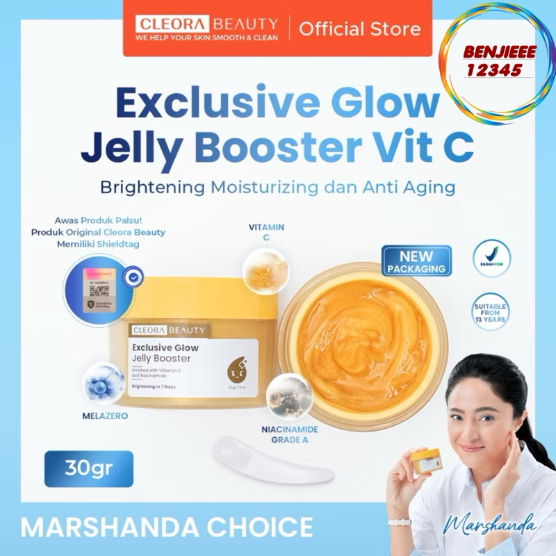 Jual Cleora jelly booster 30gr moisturizer pelembab wajah vit c vitamin ...