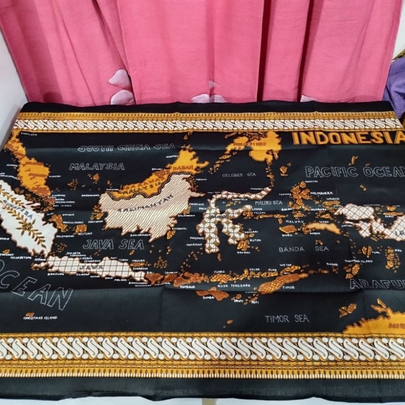 Jual TAPLAK MEJA TAMU BATIK PETA INDONESIA HIASAN DINDING/KALIGRAFI ...
