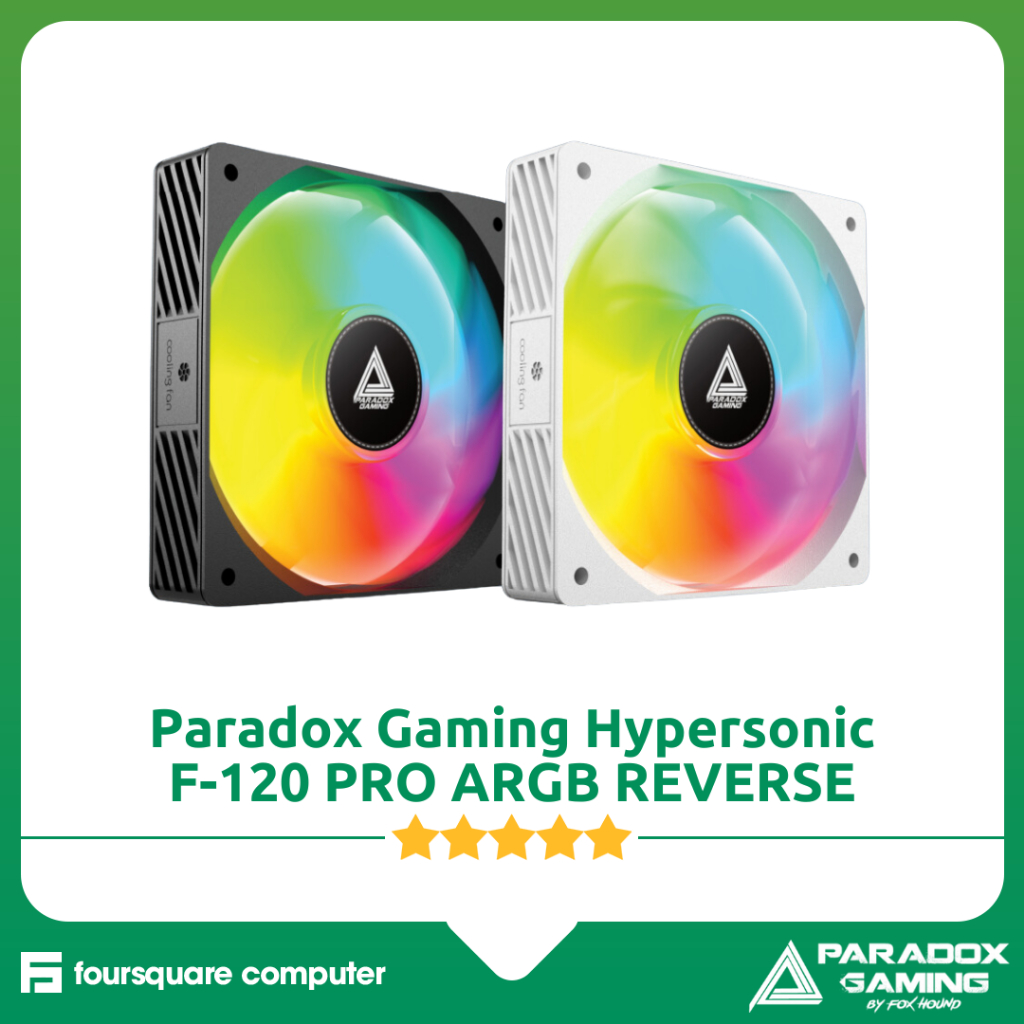 Jual Paradox Gaming Hypersonic F-120 PRO ARGB REVERSE Black & White ...