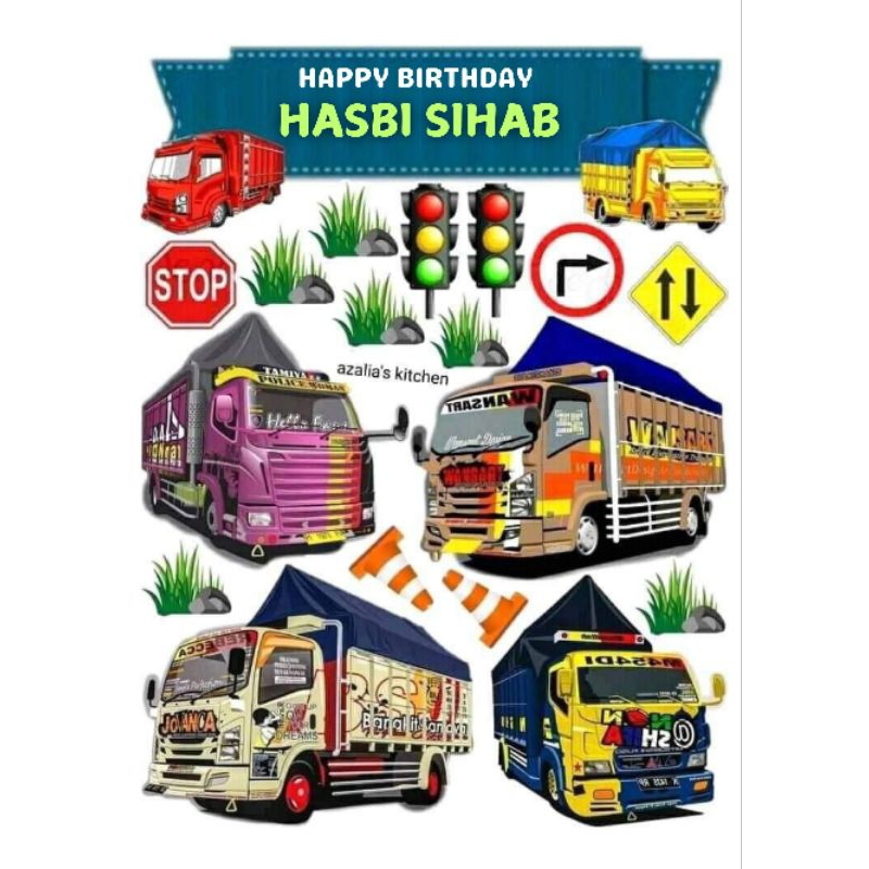 Jual Topper Truk Oleng , Bisa Custom Nama Hiasan Kue Ulang Tahun ...