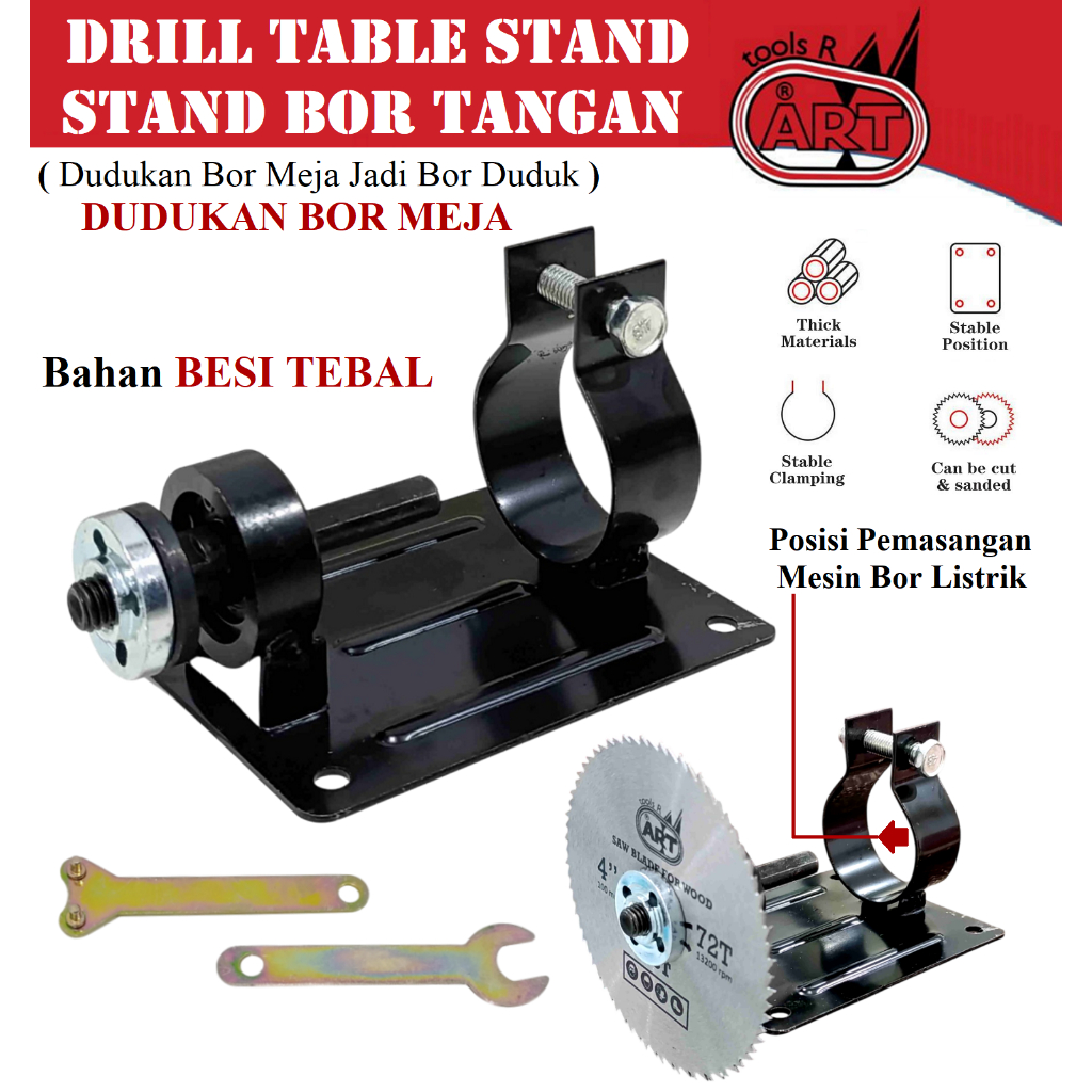 Jual Dudukan Bor Tangan Jadi Bor Duduk Dudukan Bor Meja Drill Table ...