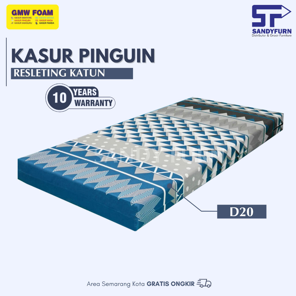 Jual GMW Foam - Kasur Busa - Pinguin - Resleting Katun | Shopee Indonesia