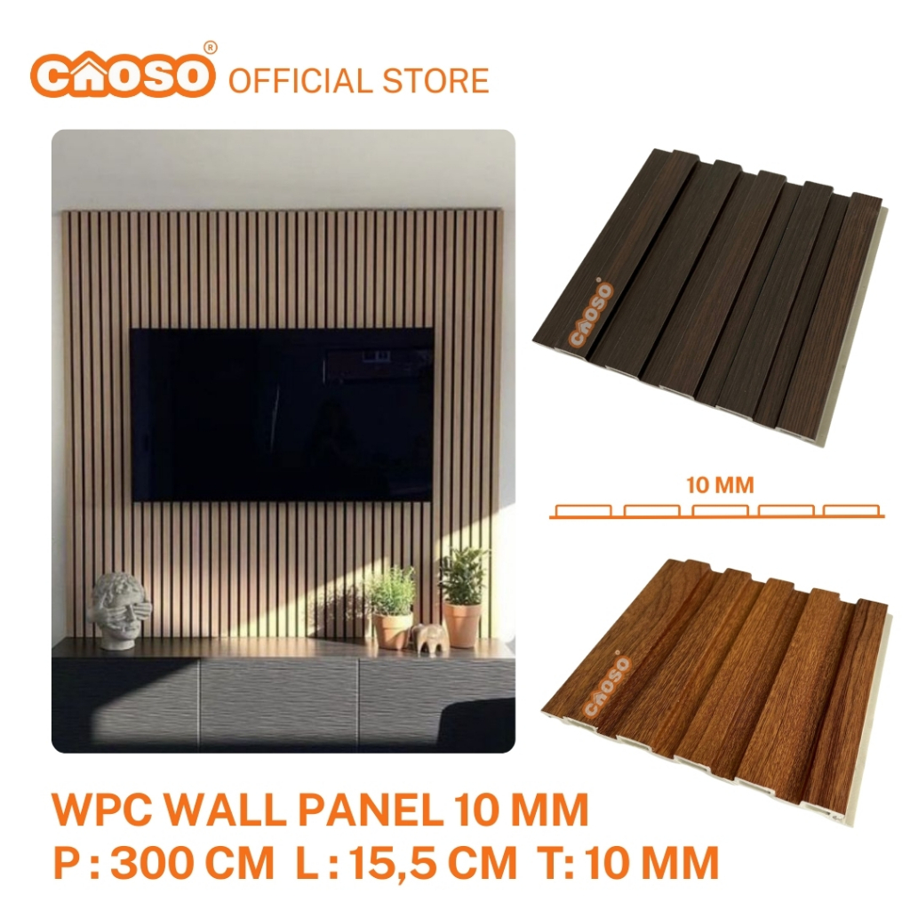 Jual WPC Wall Panel Dinding 3 Meter Backdrop tv | Wall Panel Wood panel ...