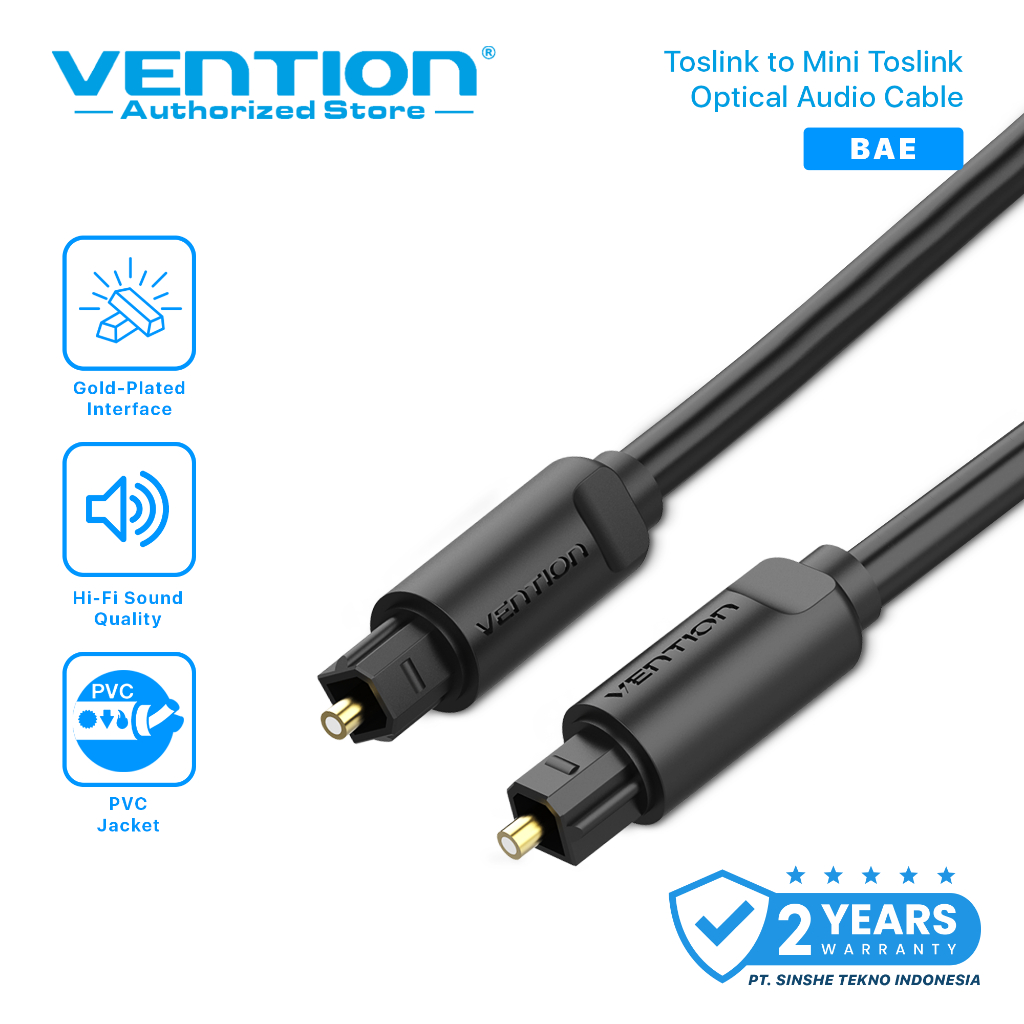 Jual Vention Kabel Toslink Digital Audio Optical / Fiber Optik BAE ...
