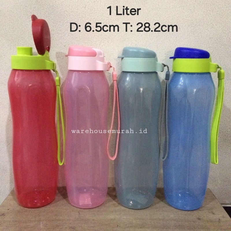 Jual Eco Bottle 1L flip ecer ( botol minum ) by tupperware BARANG JADUL ...