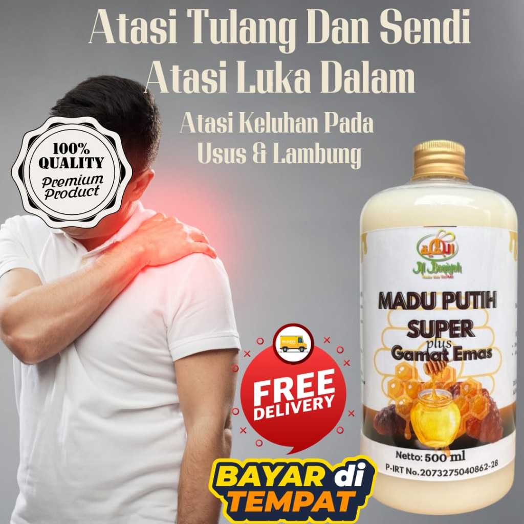 Jual Madu Putih Super plus Gamat Gold 500ml Herbal Tulang dan Sendi ...