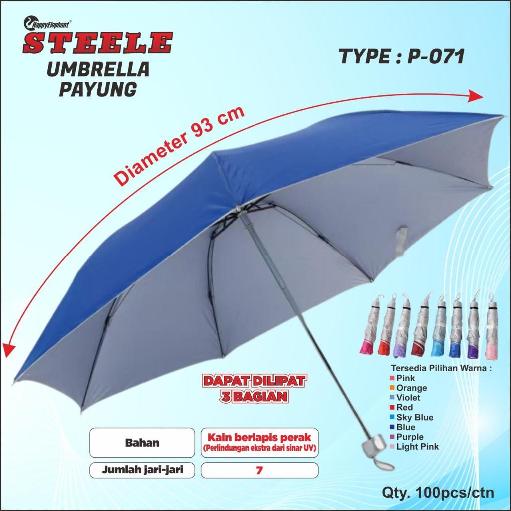 Jual PAYUNG LIPAT 3 BAGIAN EKTRA PERLINDUNGAN SINAR UV P-071 | Shopee Indonesia
