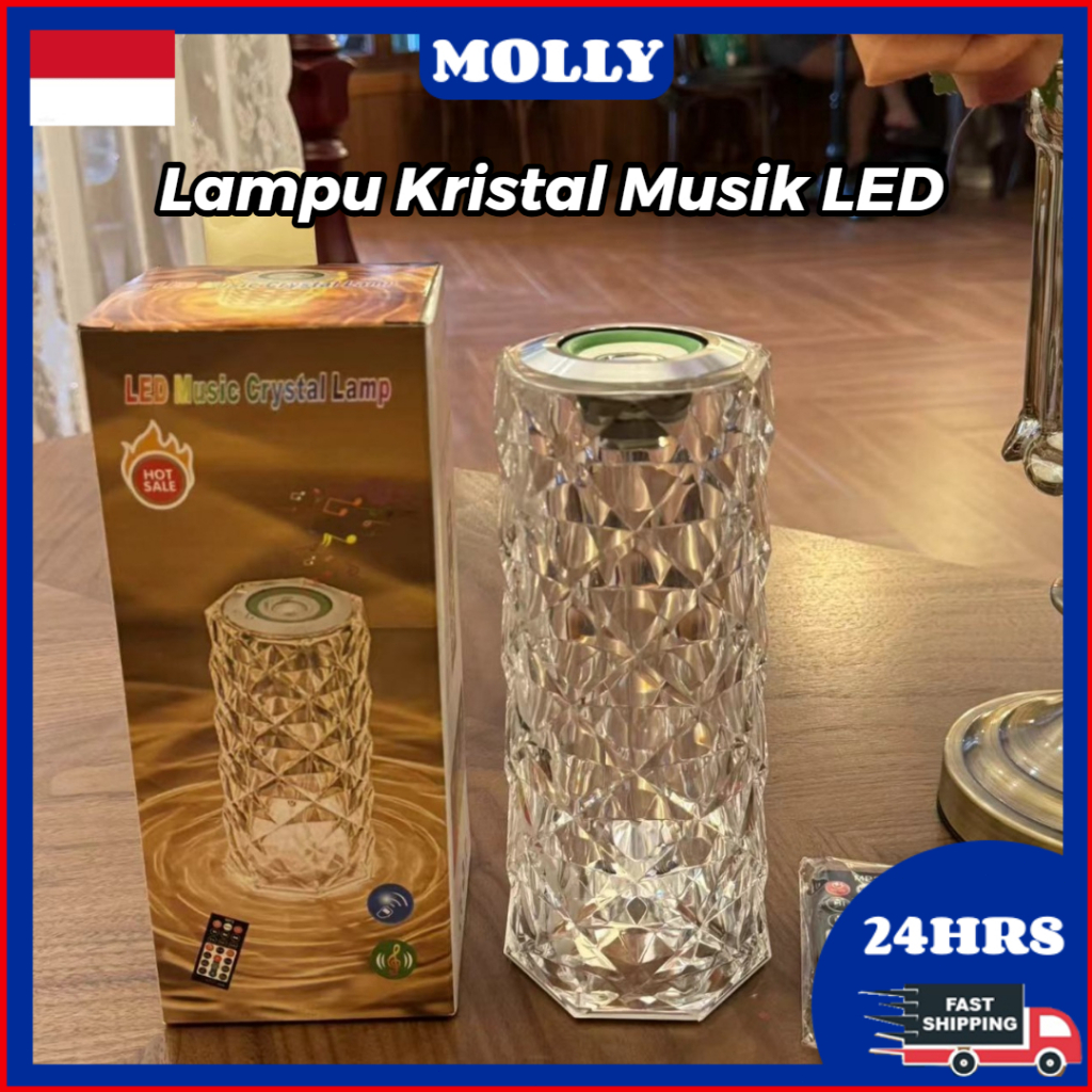 Jual Speaker Bluetooth Lampu Meja Crystal / Lampu LED Crystal Diamond ...