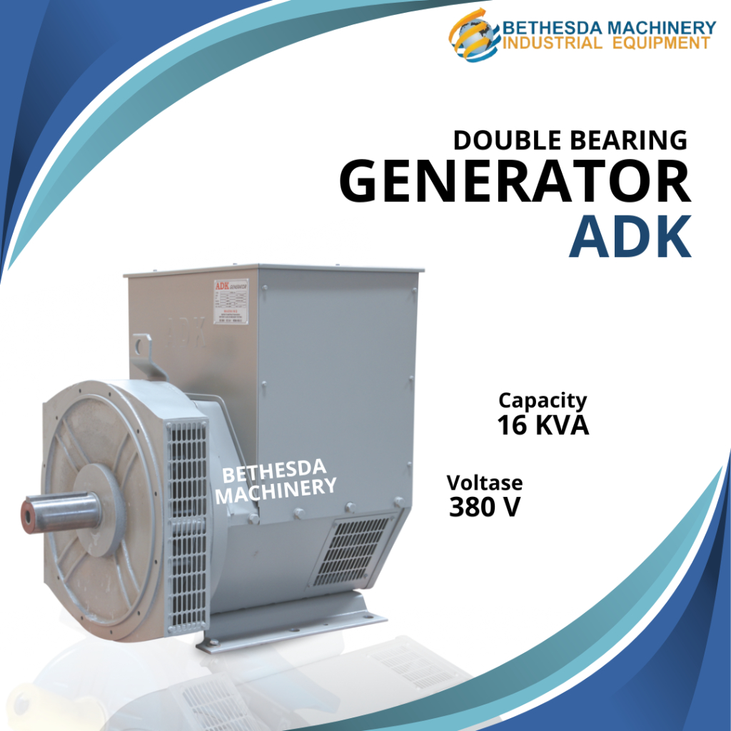 Jual Generator Double Bearing 16 Kva 1500 RPM ADK Alternator 50Hz ...
