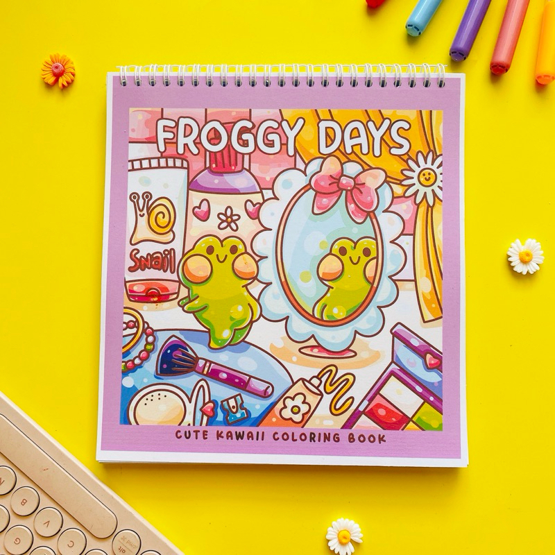 Jual Froggy Days Cute Kawaii Coloring Book - Buku Mewarnai Untuk Anak ...