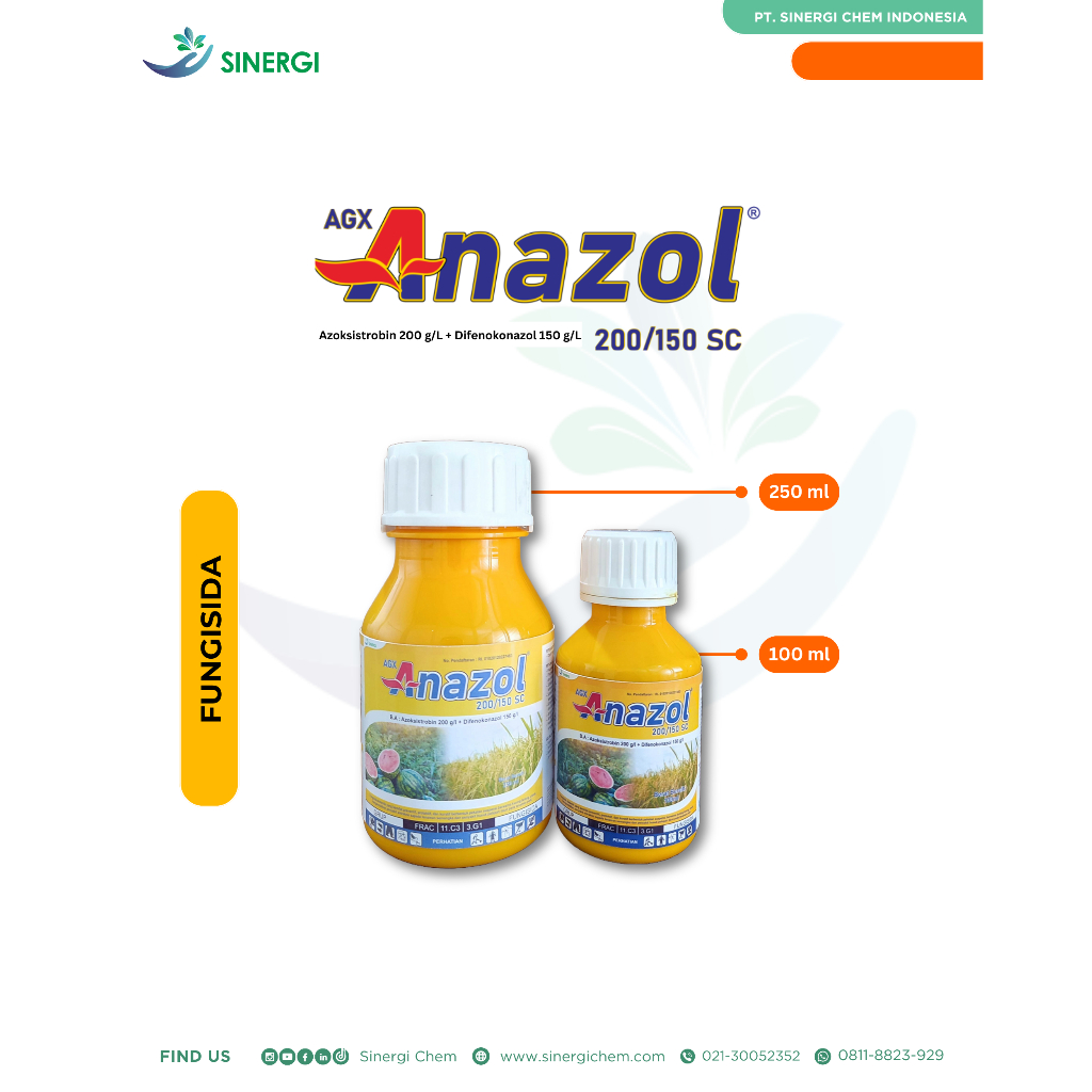 Jual Agx-ANAZOL 200/150 SC (Azoksistorbin 200 g/L + Difenokonazol 150 g ...