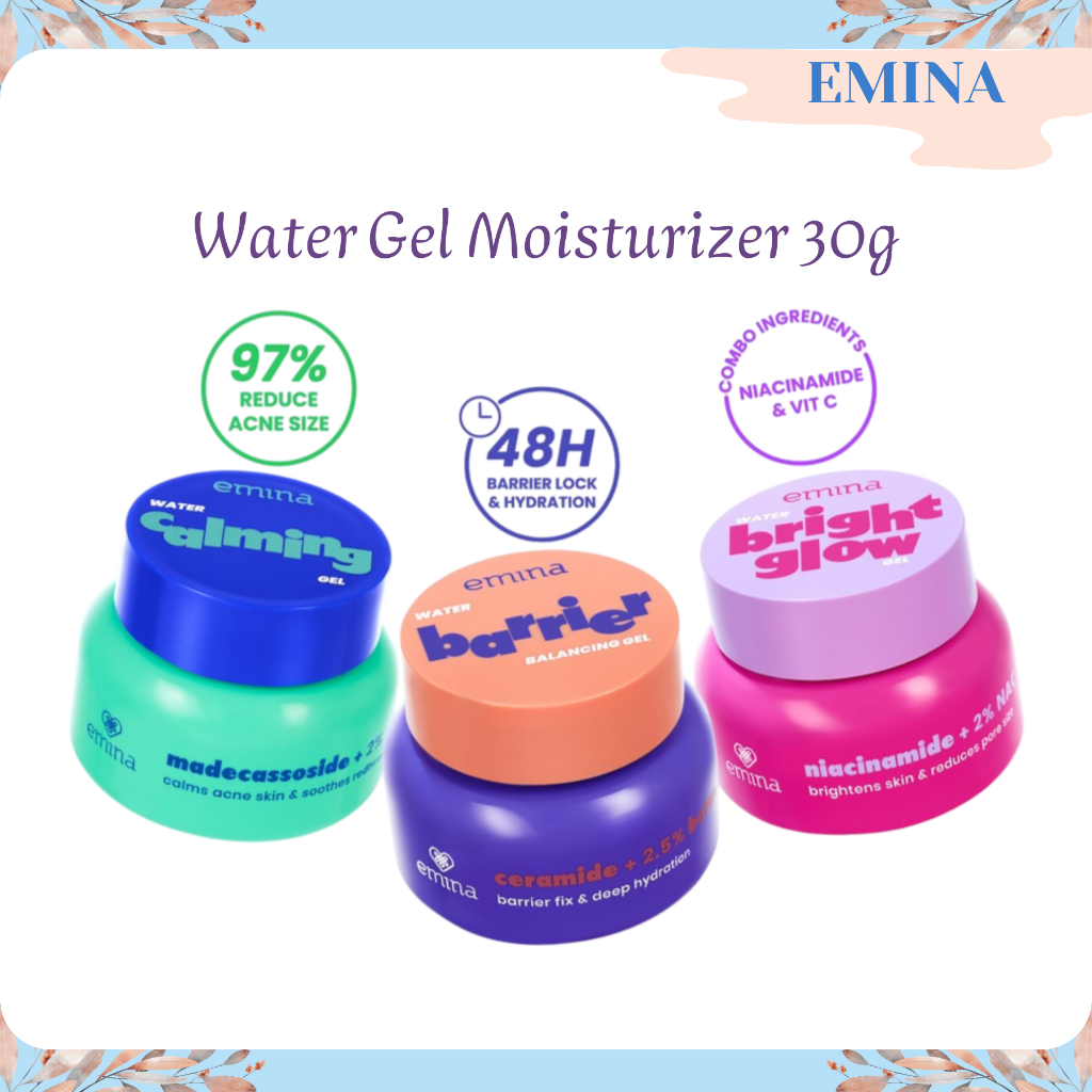 Jual Emina Water Gel Moisturizer 30g / Barrier Balancing / Bright Glow ...