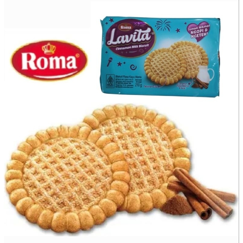 Jual Lavita ( Pack ) / Roma Lavita Cinnamon Milk Biscuit 210g | Shopee ...