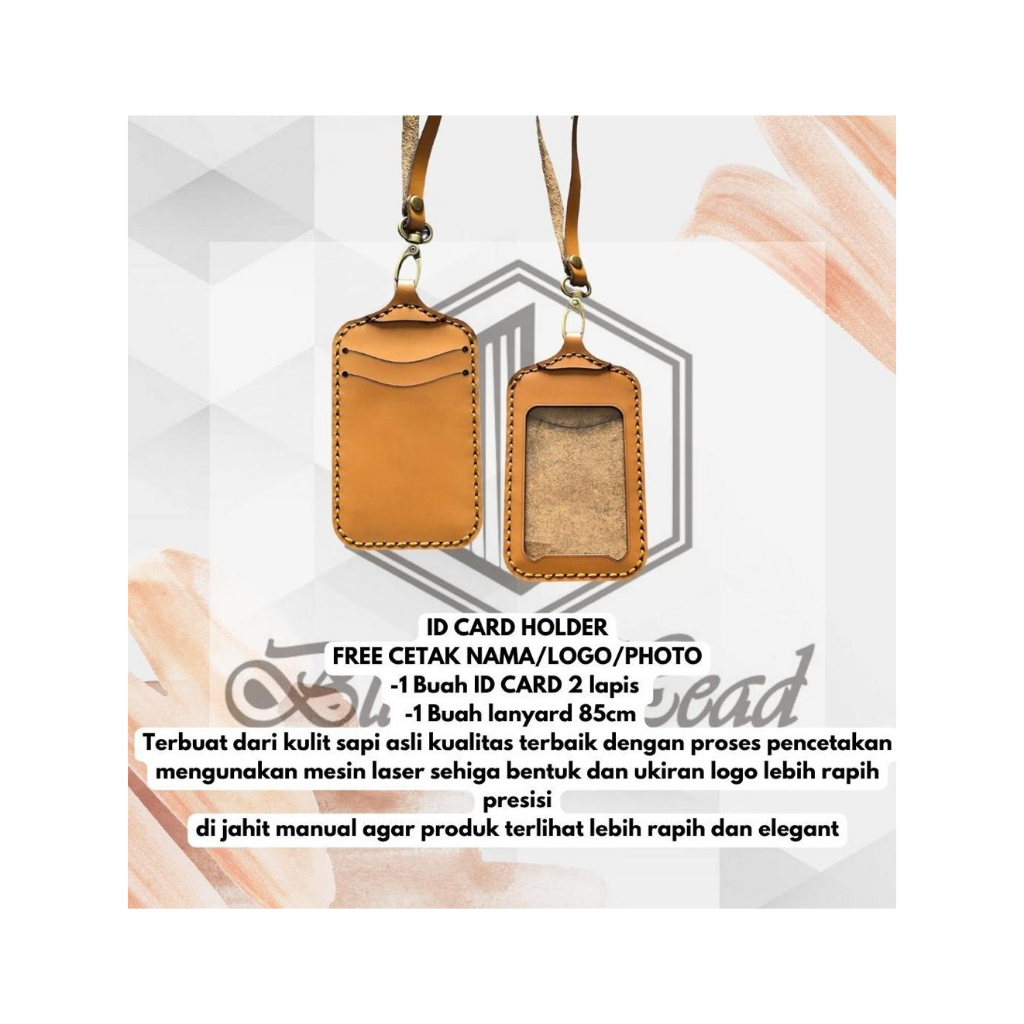 Jual ID CARD,CARD HOLDER,NAME TAG DAN LANYARD KULIT SAPI ASLI PREMIUM ...