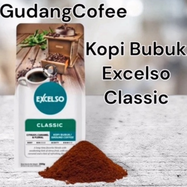Jual Kopi Bubuk Excelso Classic 200g | Shopee Indonesia