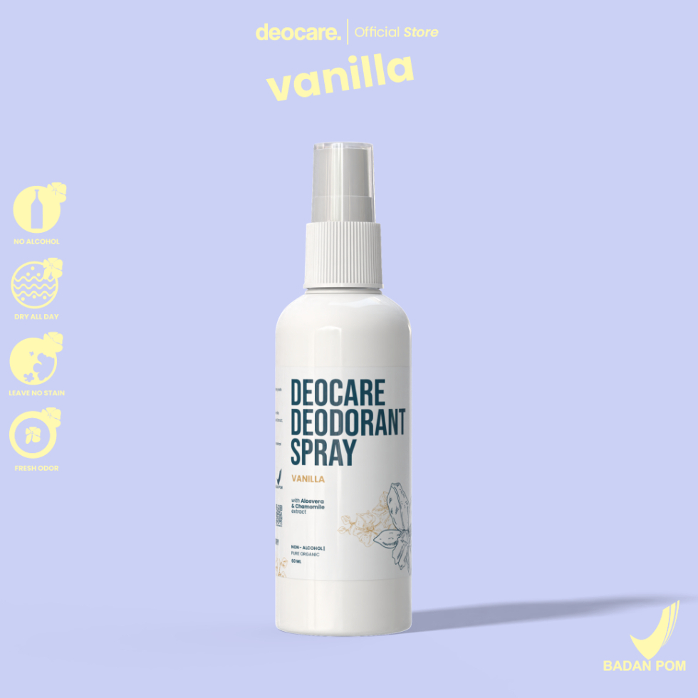 Jual Deocare - Deodorant Spray Tawas Vanilla With Chamomile & Aloevera ...