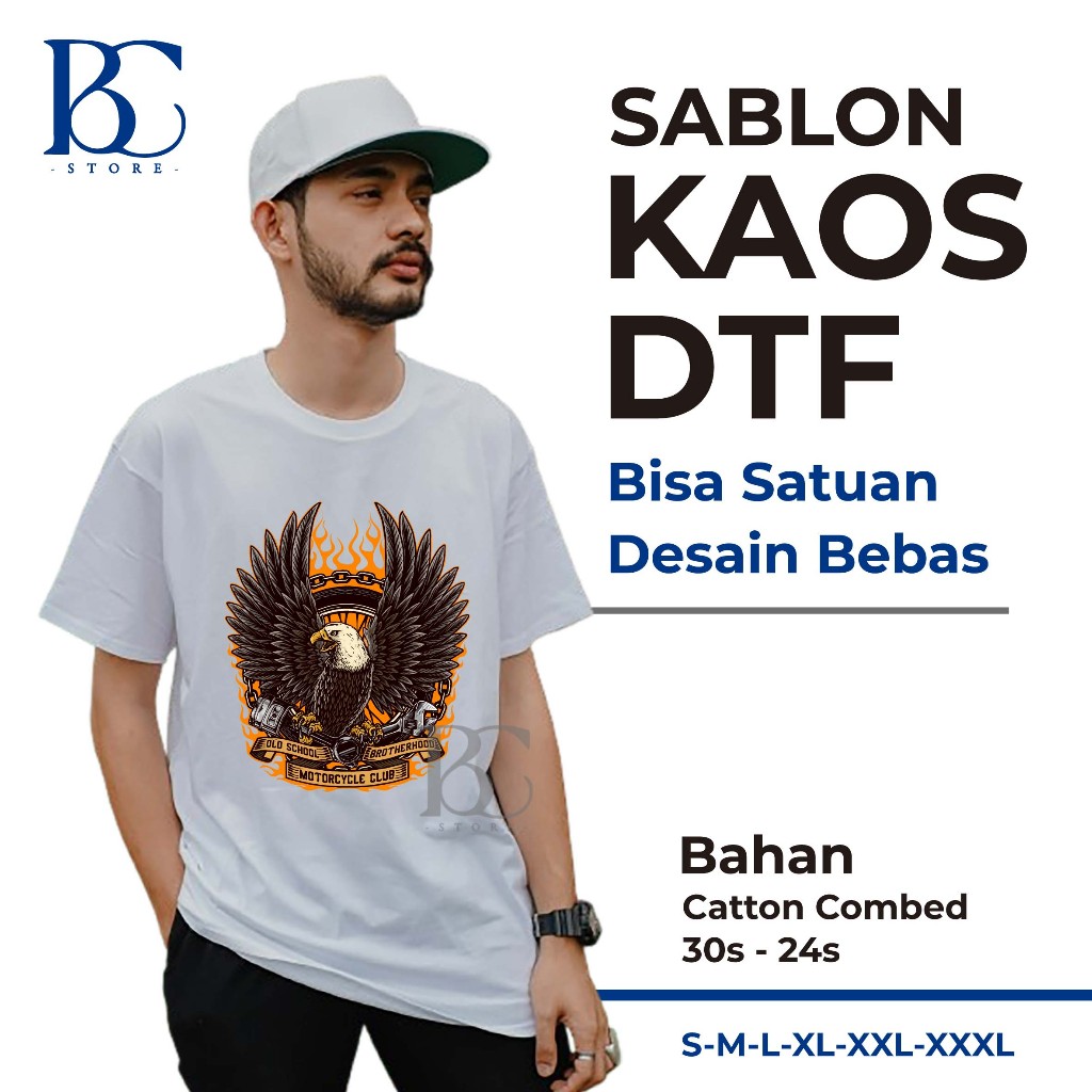 Jual BAJU KAOS SABLON CUSTOM SATUAN FOTO GAMBAR NAMA TULISAN KATA - KATA DESAIN SENDIRI DTF ...