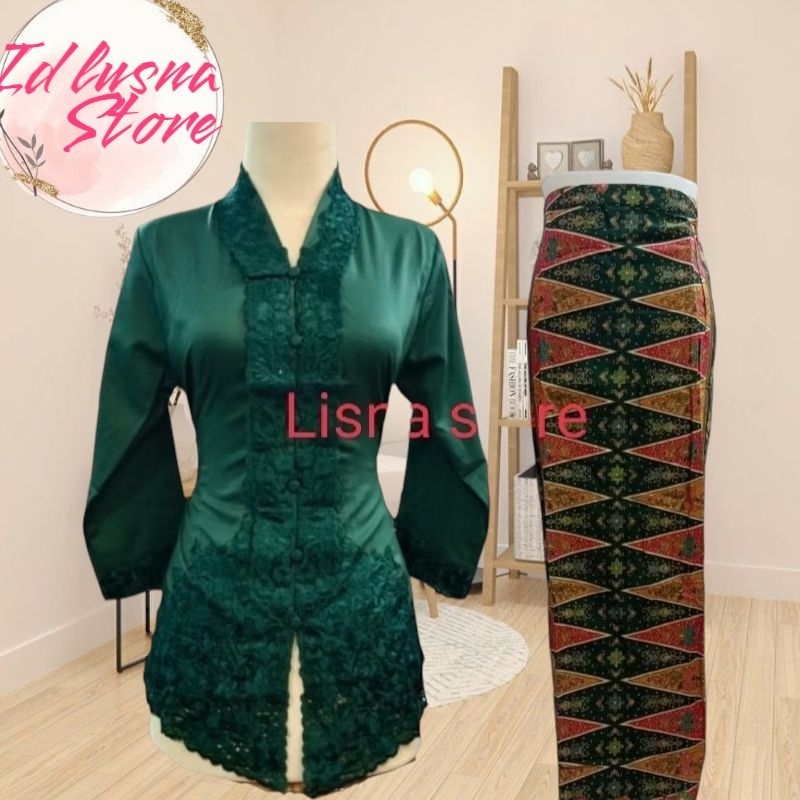 Jual Kebaya Encim Lengan 7/8 Baju Encim Bordir Encim Kebaya Encim ...