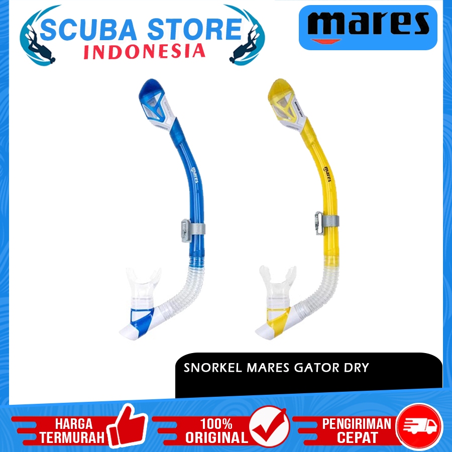 Jual Snorkel Mares Gator Dry Tube Pipa Selang Pernafasan Nafas Selam ...