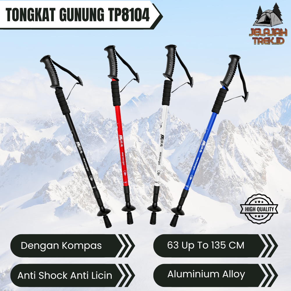 Jual 【JT.ID】trekking pole lipat Folding Hiking Stick tracking pole ...