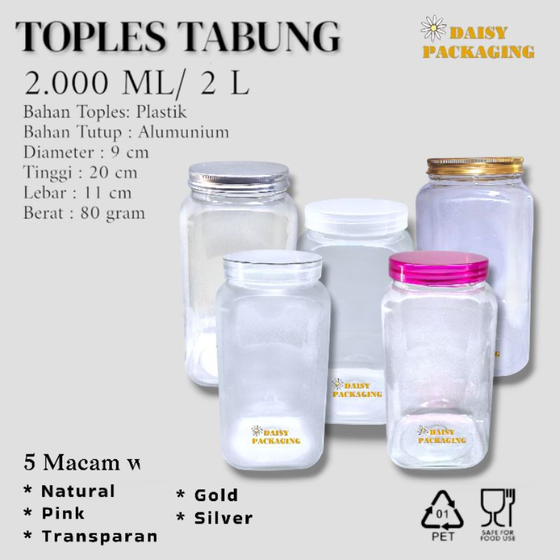 Jual Toples Plastik Tabung 2L / 2000mL / Toples Tabung Plastik 2L / 2000mL /Toples 2L / 2000mL ...