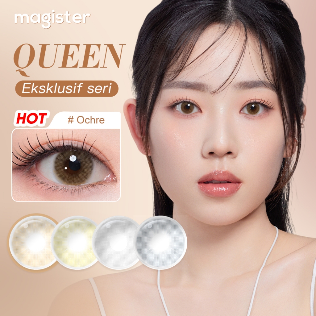 Jual [0.00 s/d -8.00] Magister softlens Minus 14.00MM Queen Ochre ...