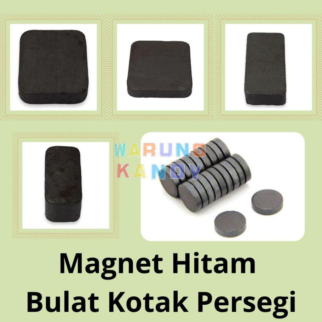 Jual Magnet Hitam Bulat Kotak Persegi Kulkas | Shopee Indonesia