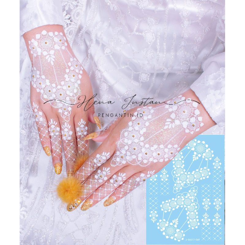 Jual TERMURAH HENA PENGANTIN TEMPEL + MANIK + GLITER | Shopee Indonesia