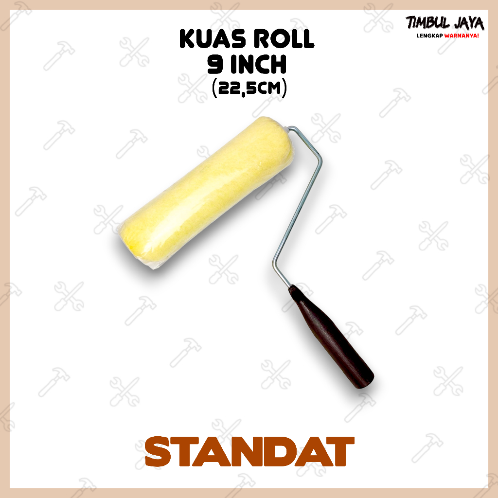 Jual STANDAT Kuas Roll Cat Tembok 9 inch / Kuas Roll Cat Dinding / Kuas ...
