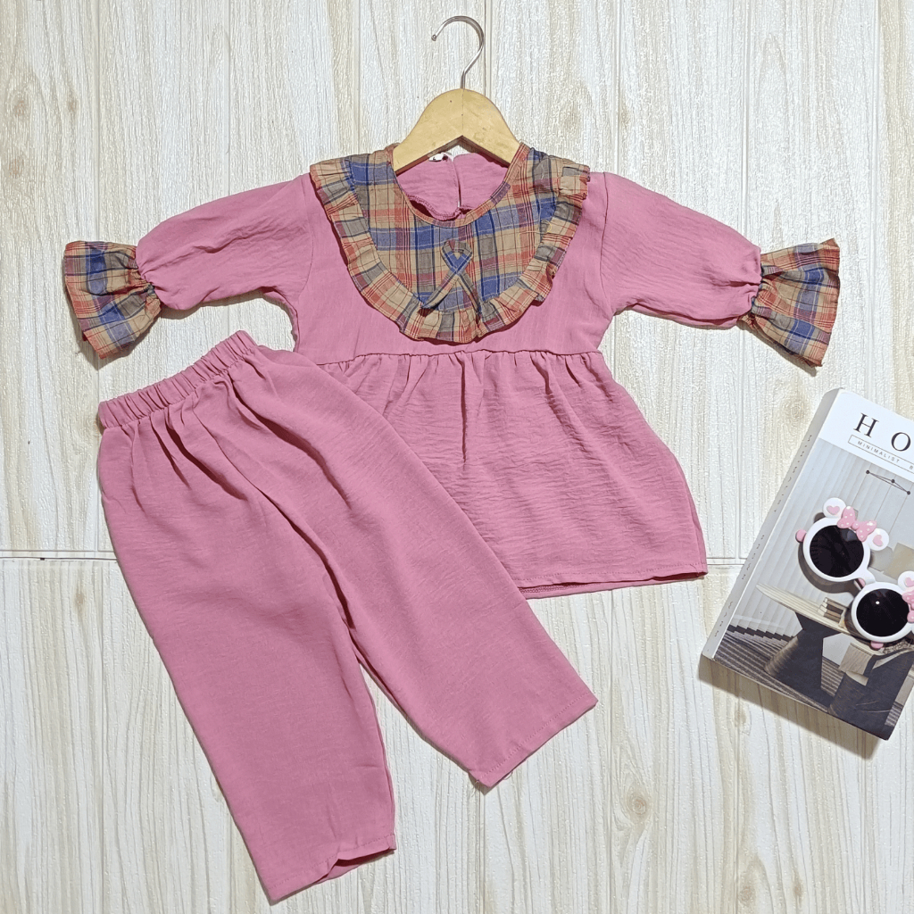 Jual (Terlaris) Setelan Anak Perempuan Crinkle Airflow // Setcel Anak ...