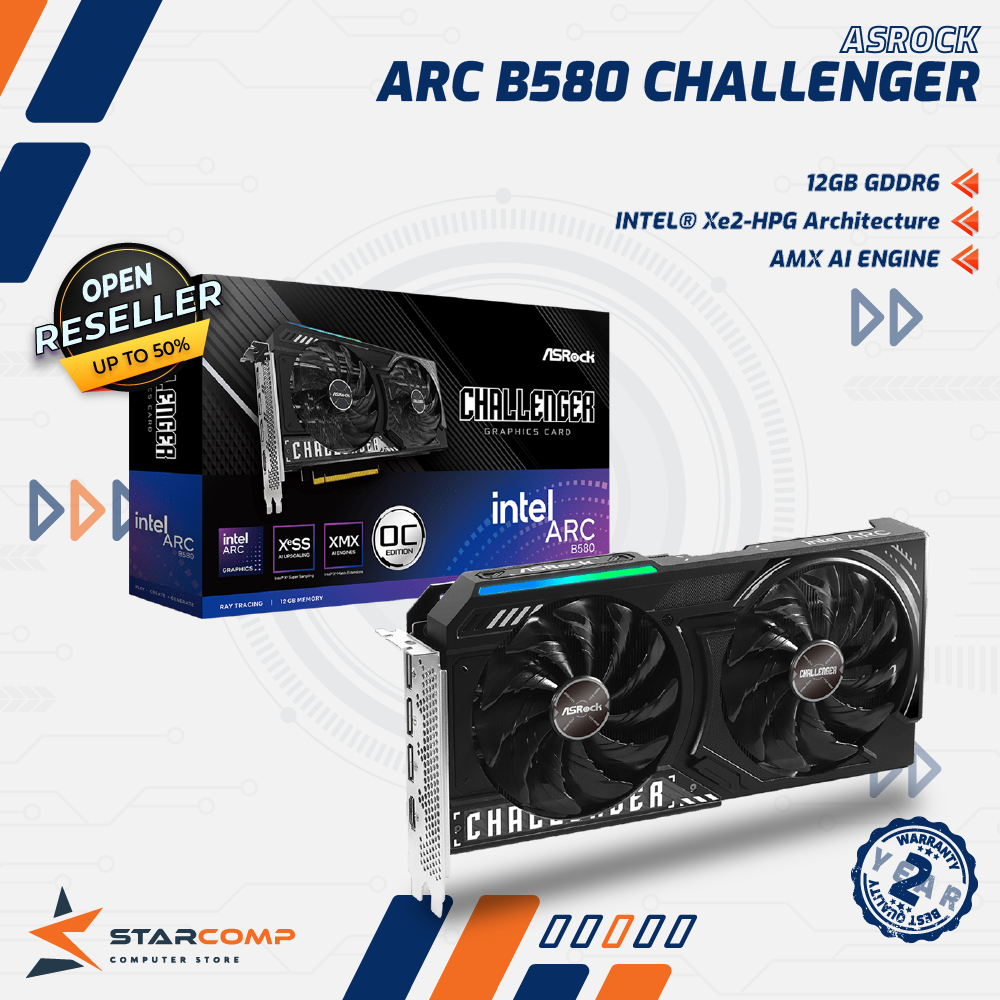 Jual ASRock Intel ARC B580 Challenger 12GB OC GDDR6 VGA B580 | Shopee ...
