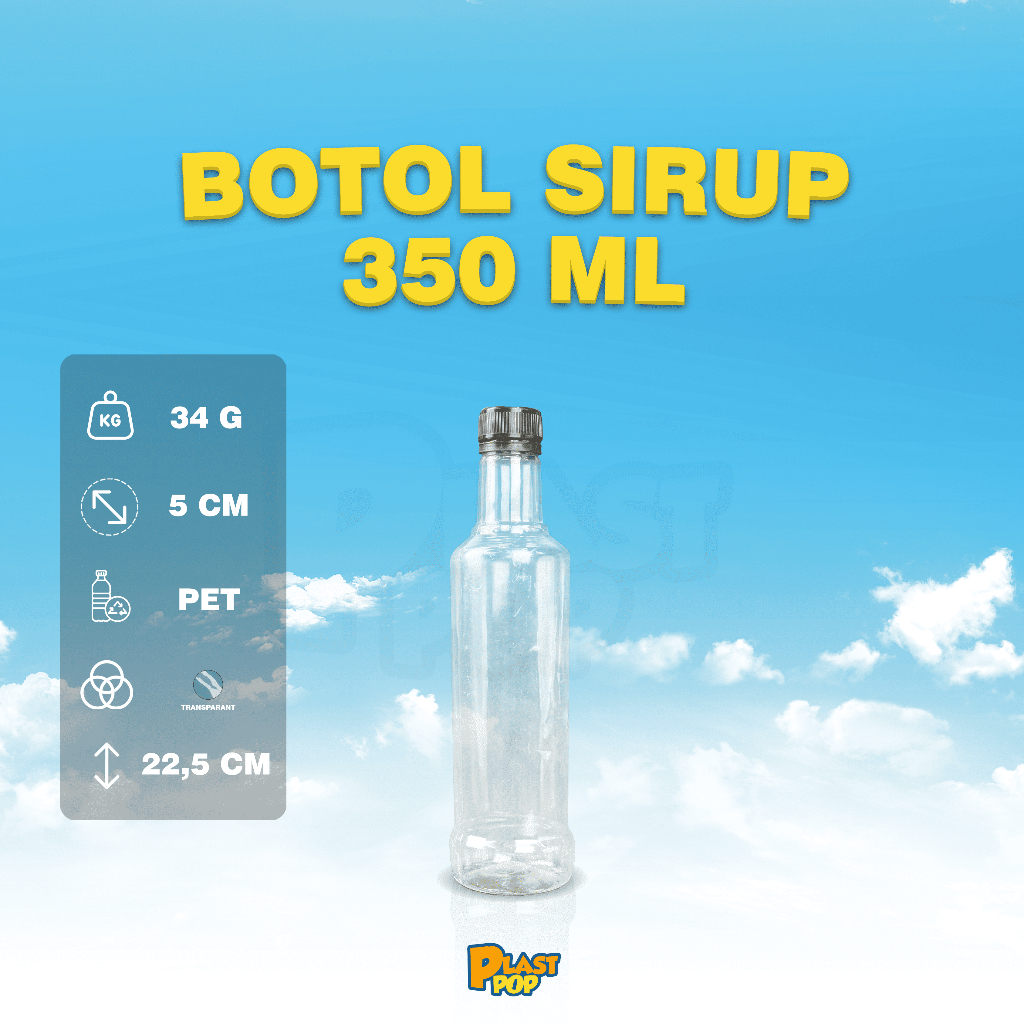 Jual (Instant & Same Day) Botol Sirup Kecil Drat PET 350 ml | Shopee Indonesia