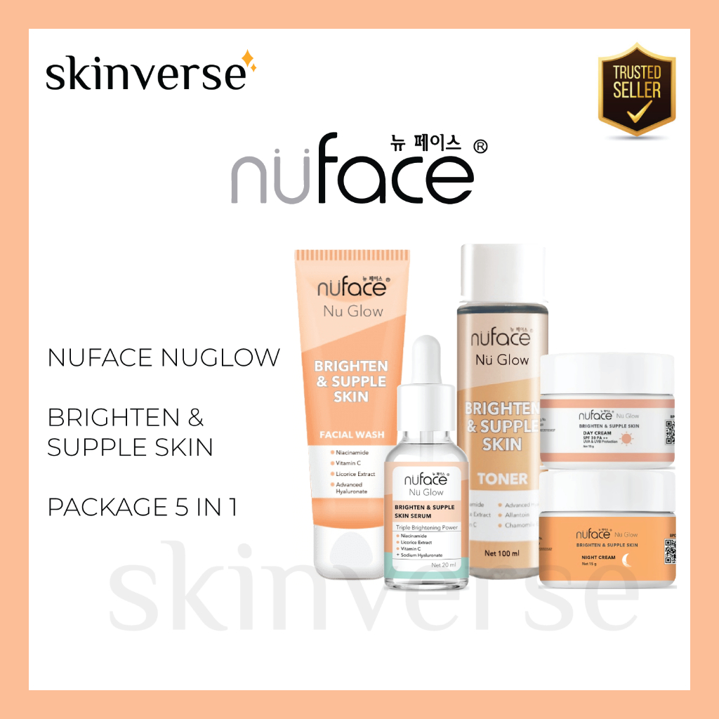 Jual Nuface Skincare Fuji 5in1 Nu Glow Brighten & Supple Skin Package ...