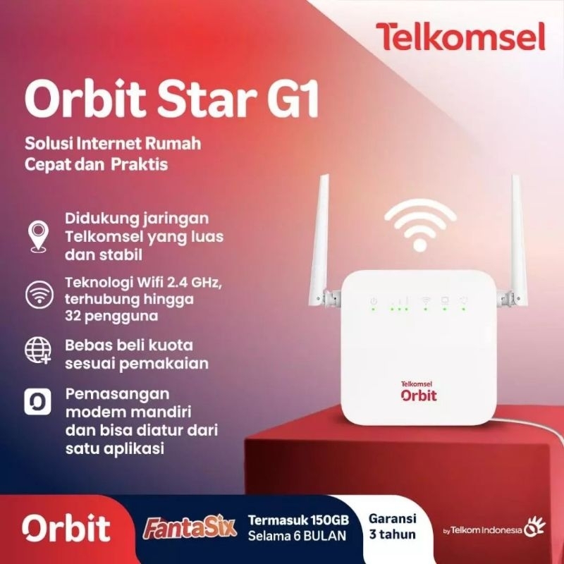 Jual Telkomsel Orbit Star G1 Modem Wifi 4G High Speed Bonus Data (Ready ...