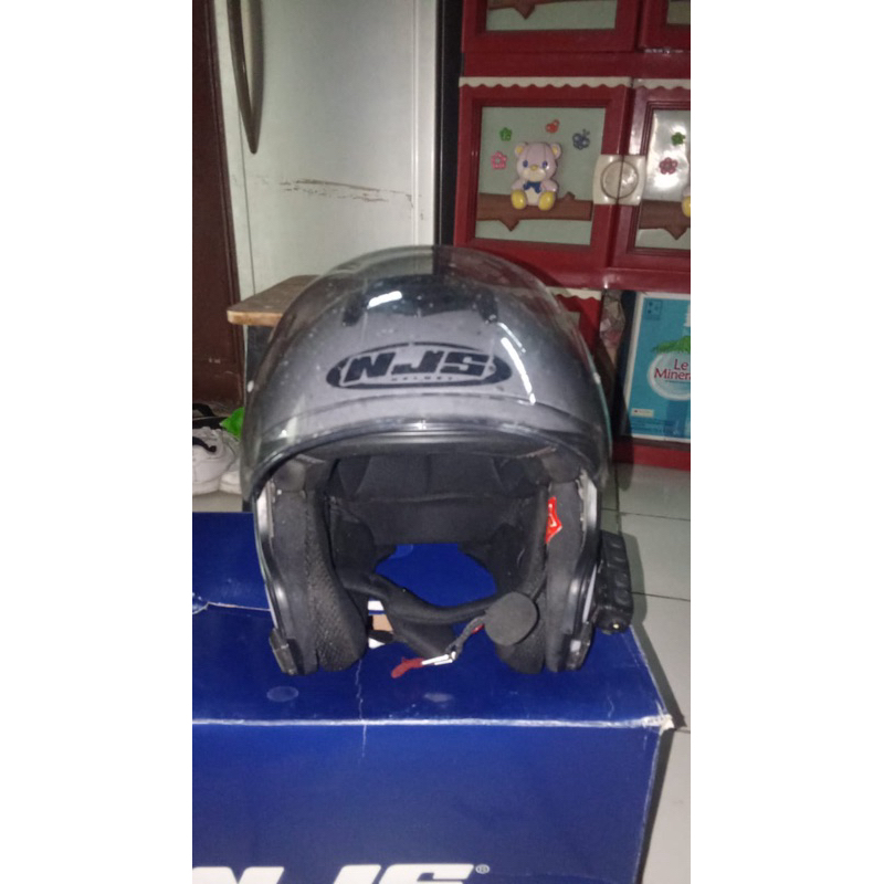 Jual helm njs original + intercom | Shopee Indonesia
