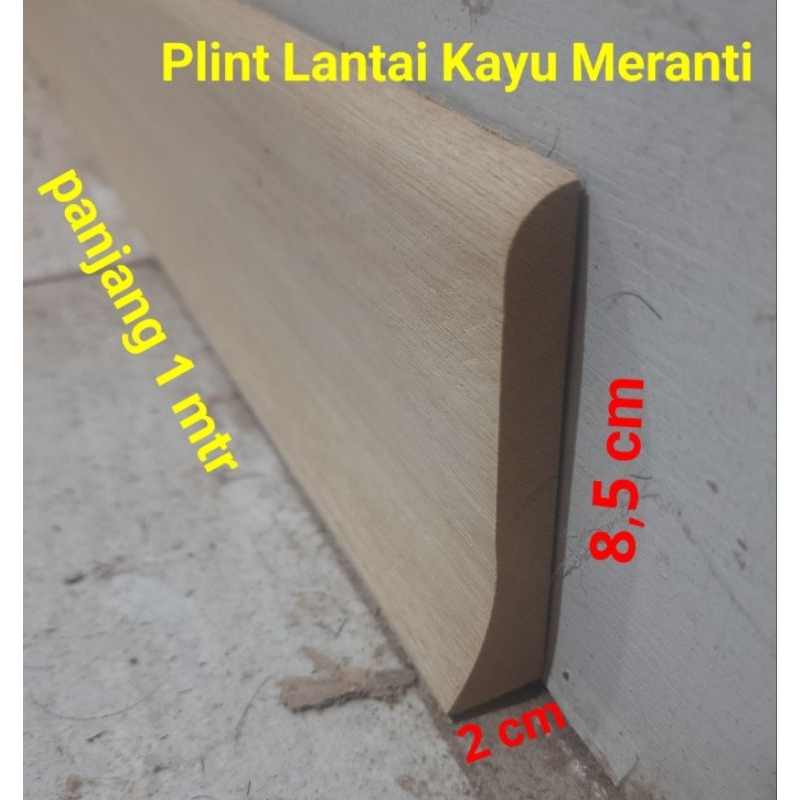Jual Plint Dinding Lantai kayu Meranti ukuran tebal 2 cm x lebar 8,5 cm ...