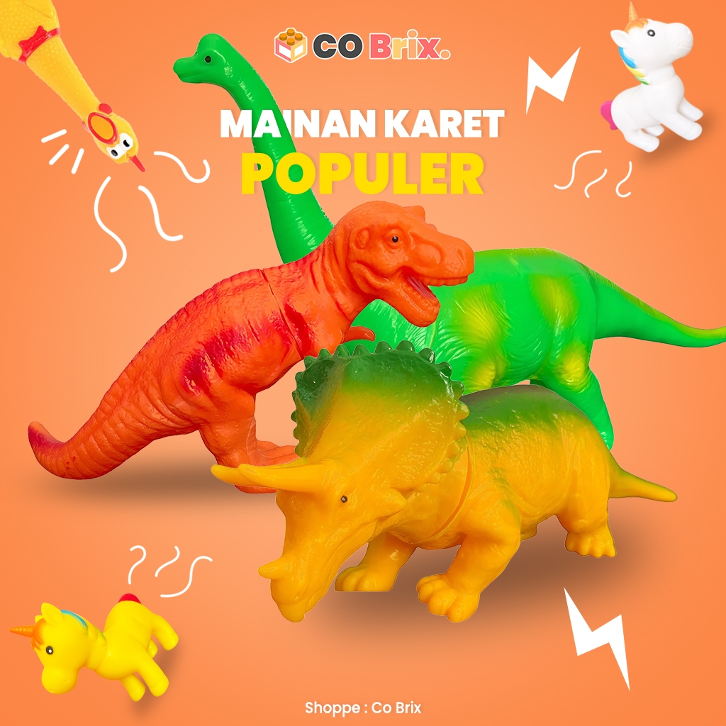 Jual (JUMBO) Mainan Karet Dinosaurus Bunyi Lucu Aman untuk Anak dan ...