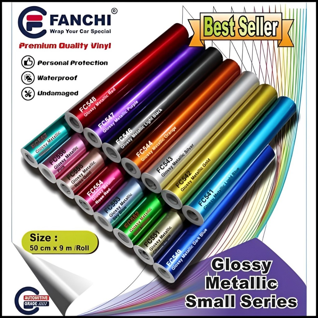 Jual SKOTLET BAHAN STICKER STIKER FANCHI GLOSSY METALIC CANDY SERIES ...