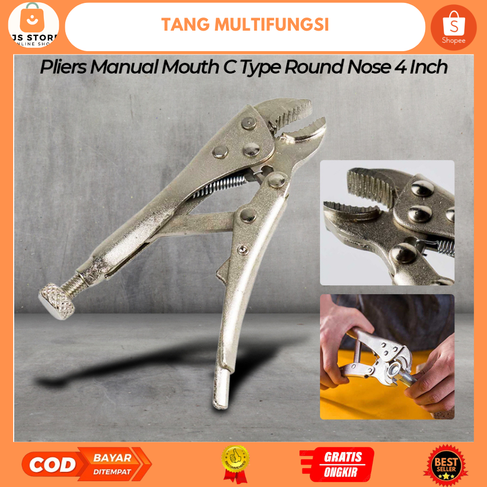 Jual Tang Multifungsi Pliers Manual Mouth C Type Round Nose 4 Inch Tang ...