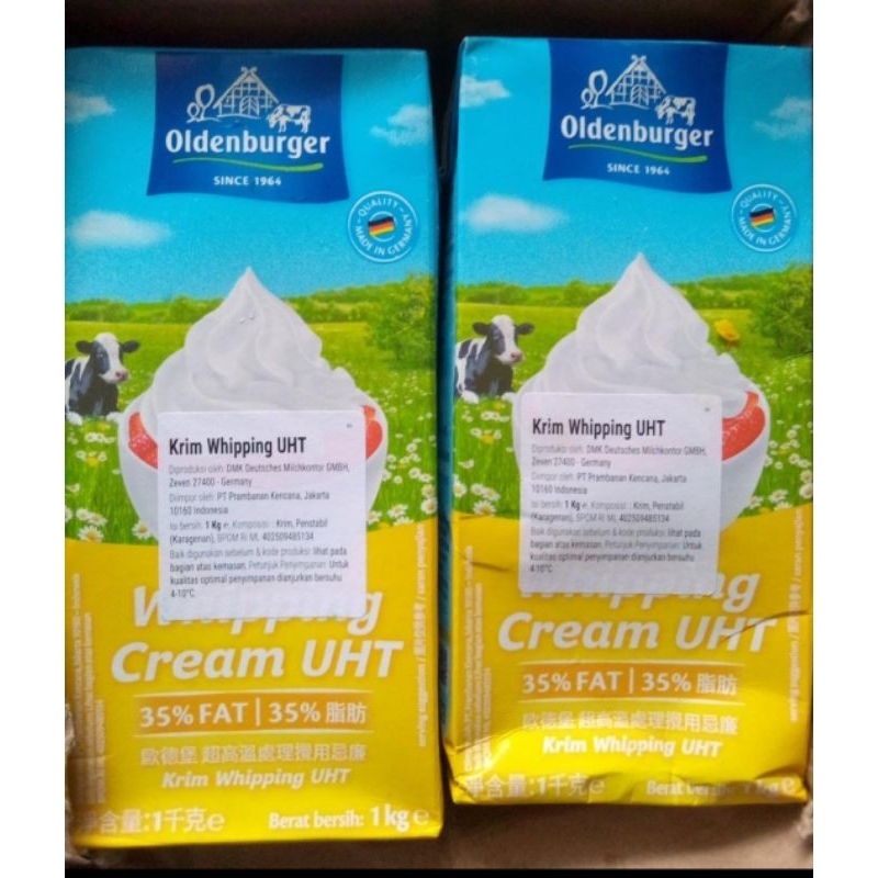 Jual OLDENBURGER WHIPPING CREAM UHT 1L | Shopee Indonesia