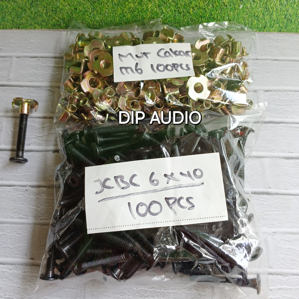 Jual 100pcs Baut speaker m6 4cm (100set baut+mur) cocok untuk speaker ...